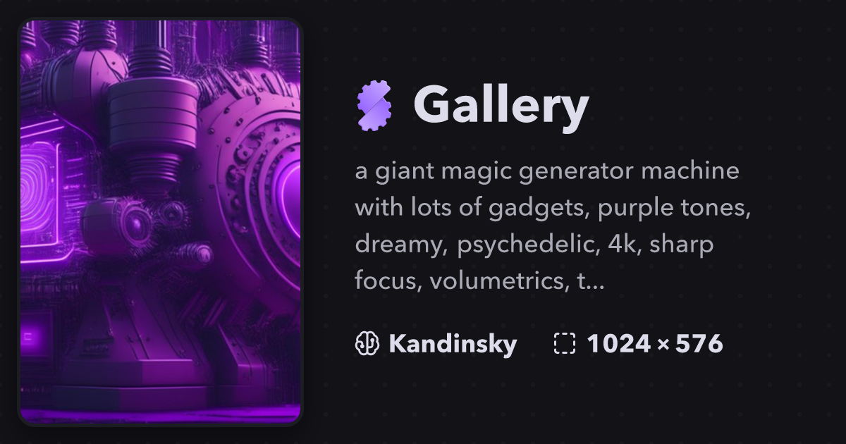 "a giant magic generator machine with ..." | Gallery | Stablecog