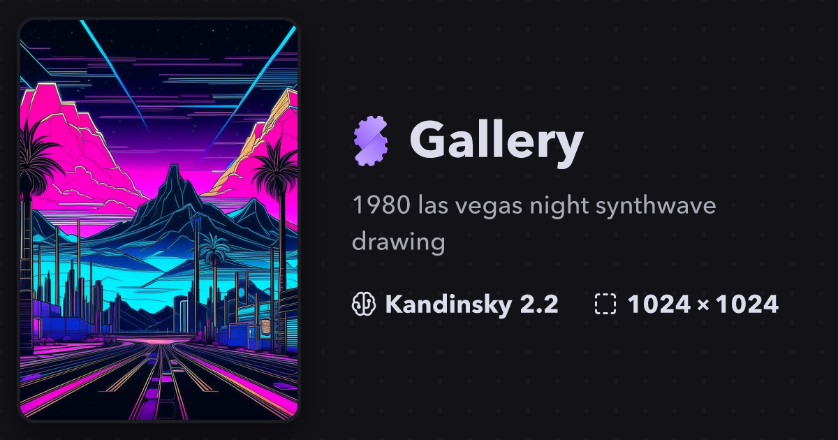 "1980 las vegas night synthwave drawing" | Gallery | Stablecog
