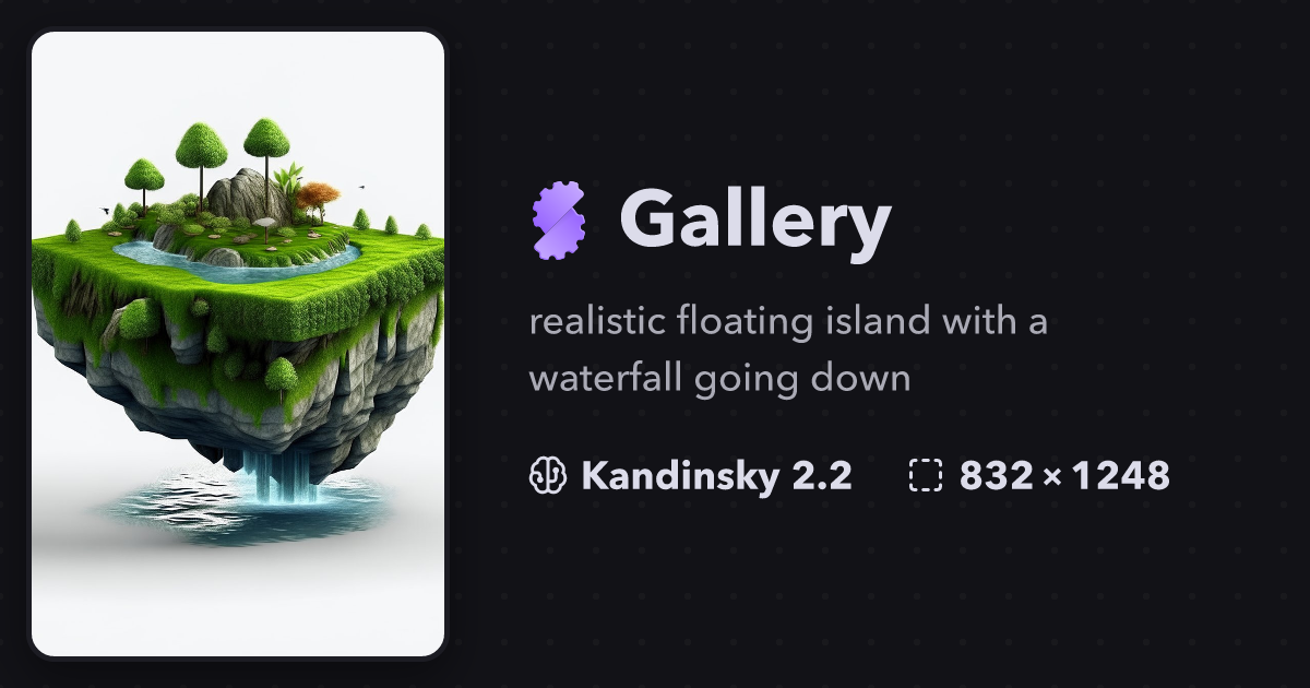 "realistic floating island with a wate..." | Gallery | Stablecog