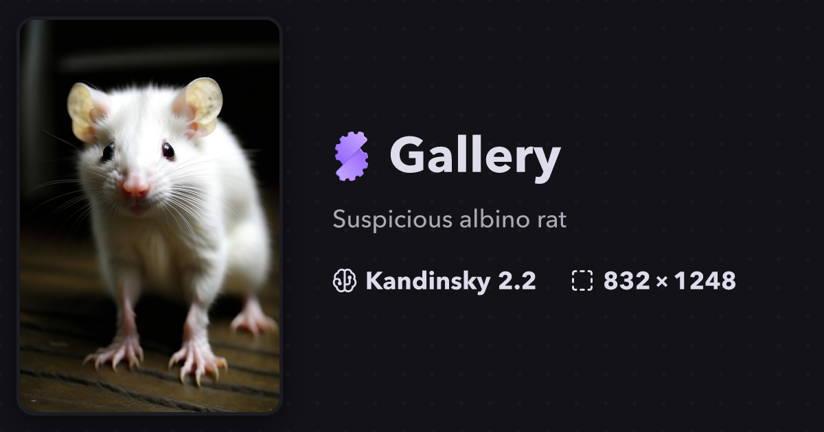 "Suspicious albino rat" | Gallery | Stablecog