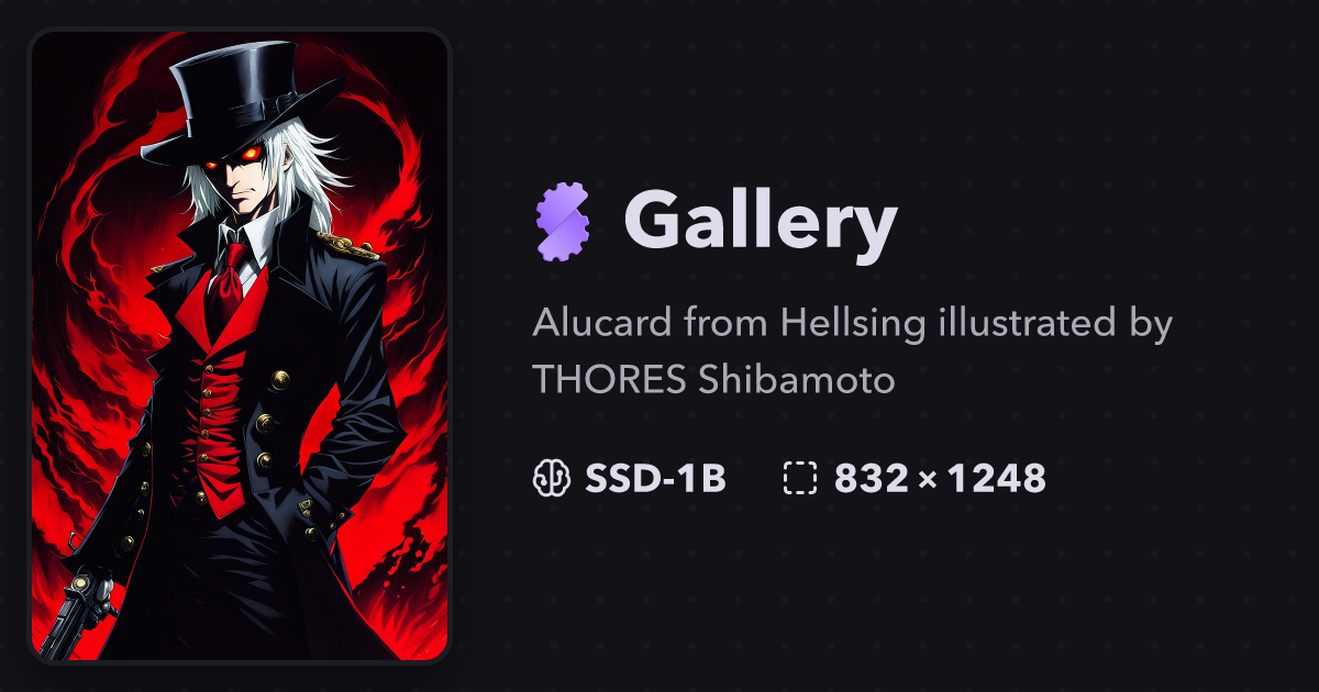 "Alucard from Hellsing illustrated by ..." | Gallery | Stablecog