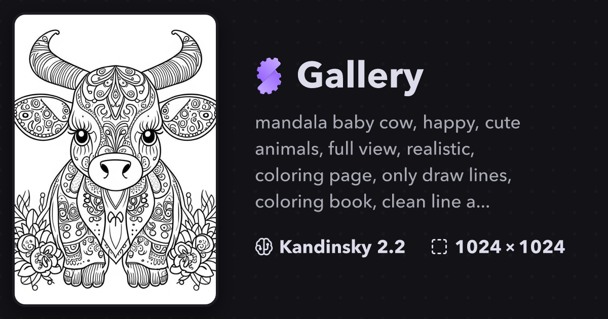 "mandala baby cow, happy, cute animals..." | Gallery | Stablecog