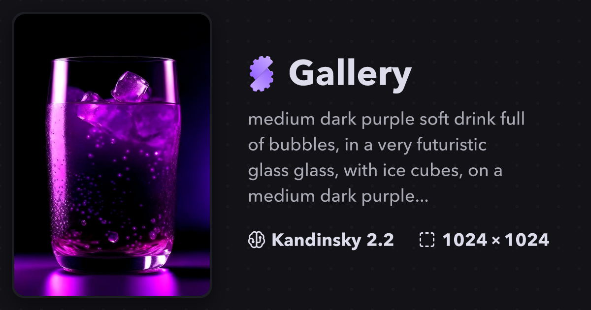 "medium dark purple soft drink full of..." | Gallery | Stablecog