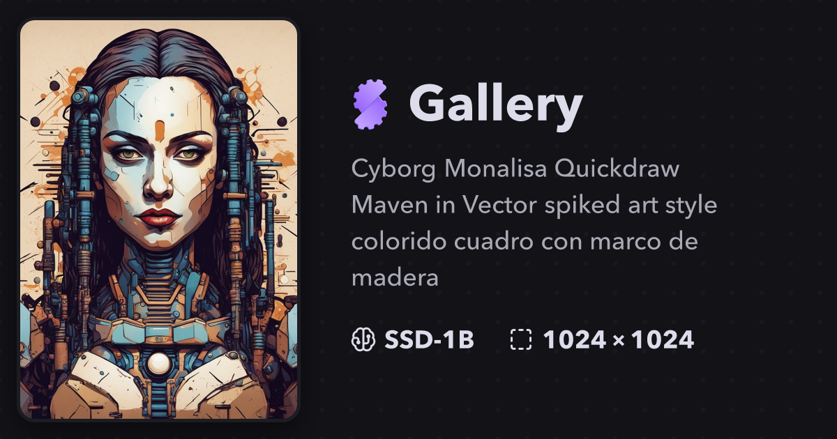 "Cyborg Monalisa Quickdraw Maven in Vecto..." | Gallery | Stablecog