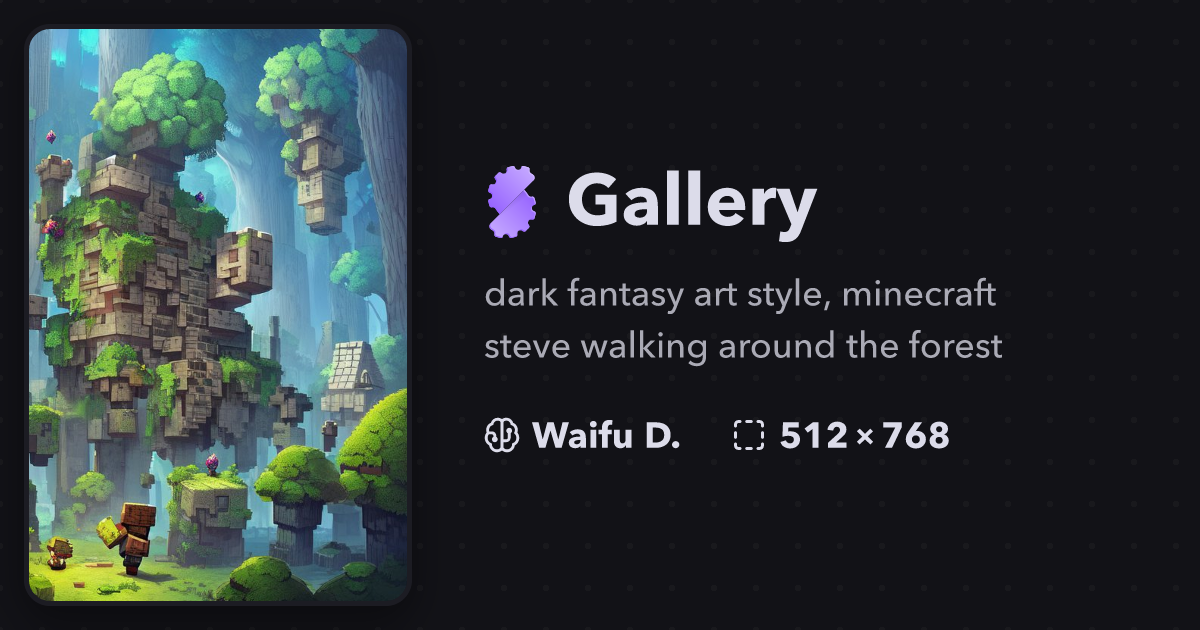 "dark fantasy art style, minecraft ste..." | Gallery | Stablecog