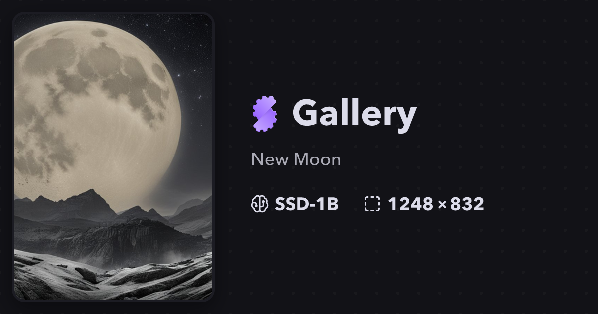 "New Moon" | Gallery | Stablecog