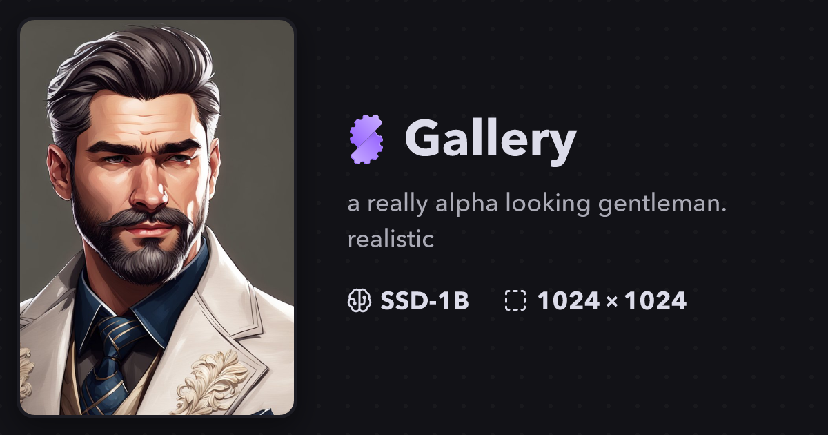 "a really alpha looking gentleman. realis..." | Gallery | Stablecog