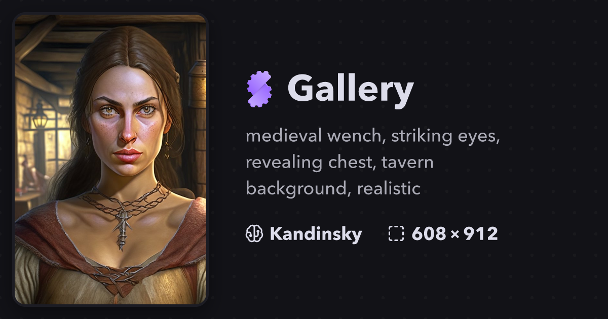 "medieval wench, striking eyes, reveal..." | Gallery | Stablecog
