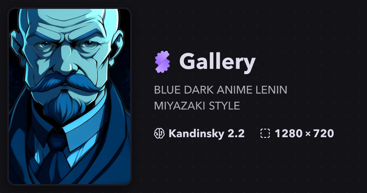 "BLUE DARK ANIME LENIN MIYAZAKI STYLE" | Gallery | Stablecog