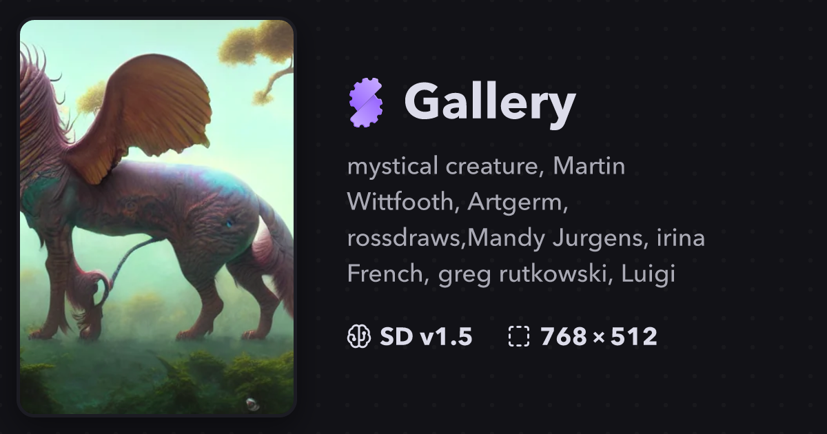 "mystical creature, Martin Wittfooth, ..." | Gallery | Stablecog