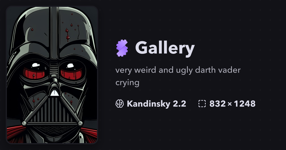 "very weird and ugly darth vader crying" | Gallery | Stablecog