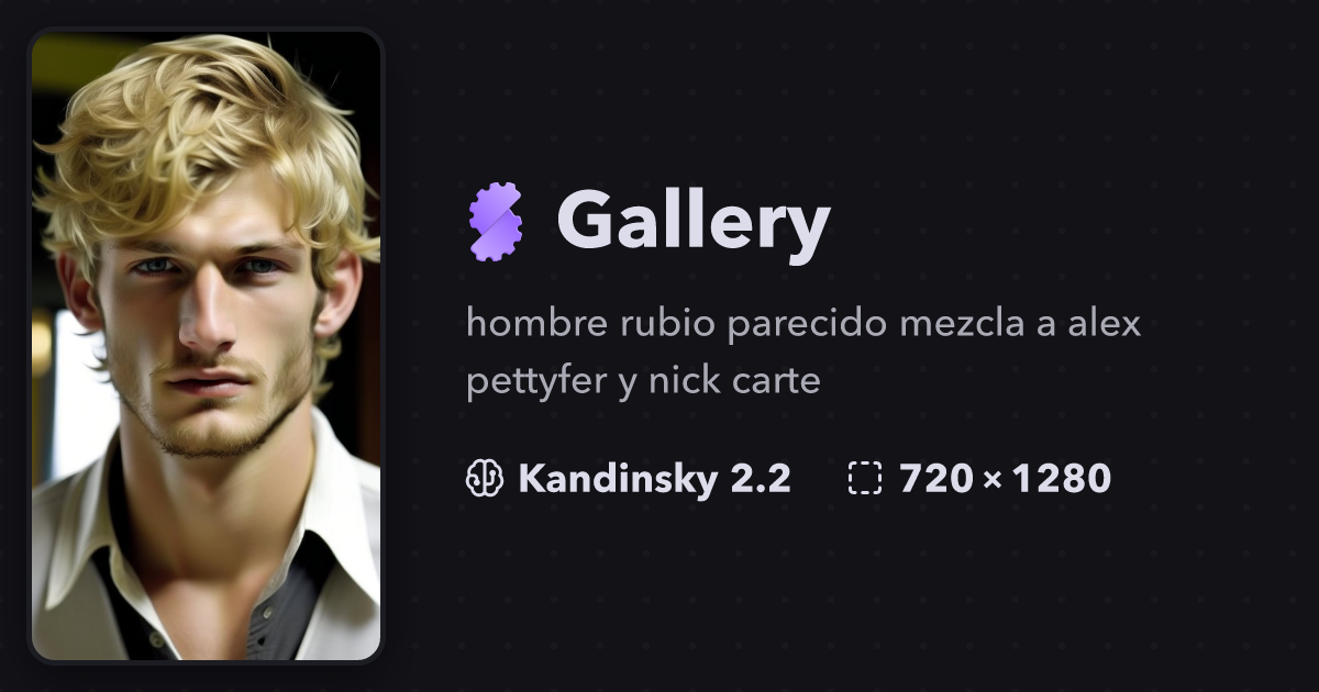 "hombre rubio parecido mezcla a alex pett..." | Gallery | Stablecog