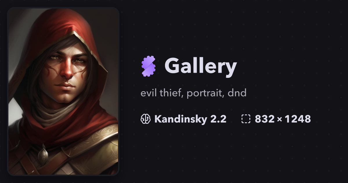 "evil thief, portrait, dnd" | Gallery | Stablecog