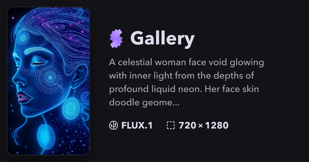 "A celestial woman face void glowing w..." | Gallery | Stablecog