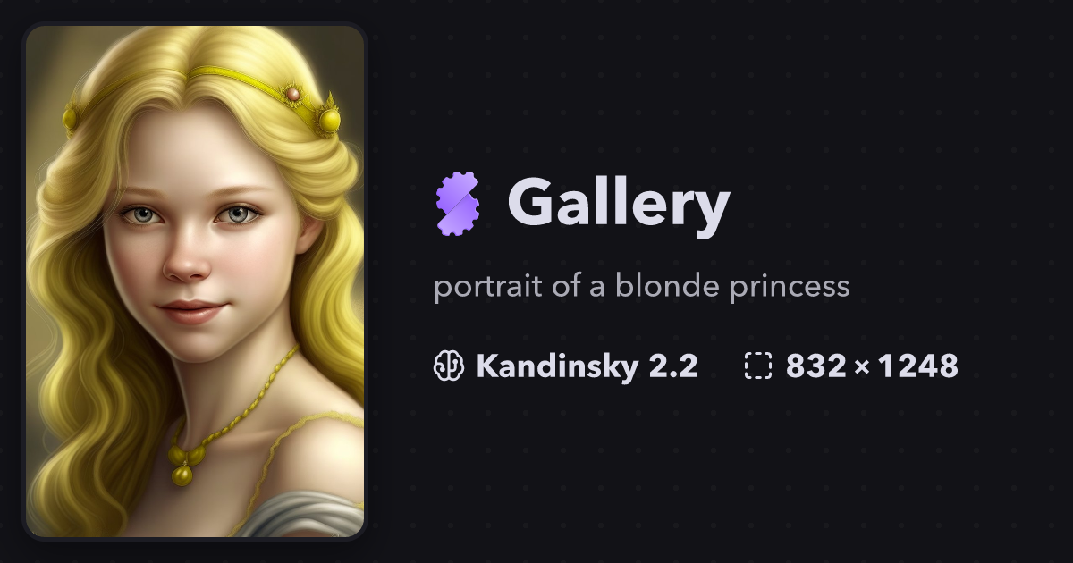"portrait of a blonde princess" | Gallery | Stablecog