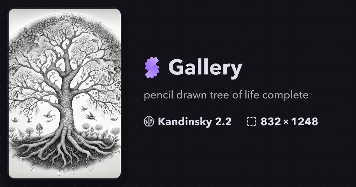 "pencil drawn tree of life complete" | Gallery | Stablecog