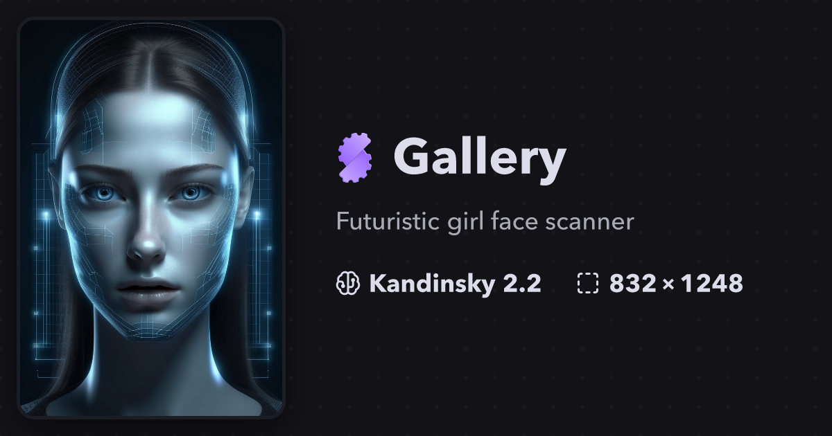 "Futuristic girl face scanner" | Gallery | Stablecog