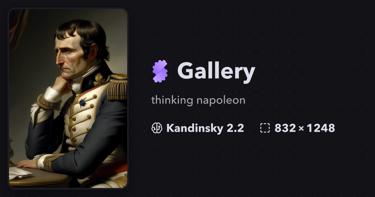 "thinking napoleon" | Gallery | Stablecog
