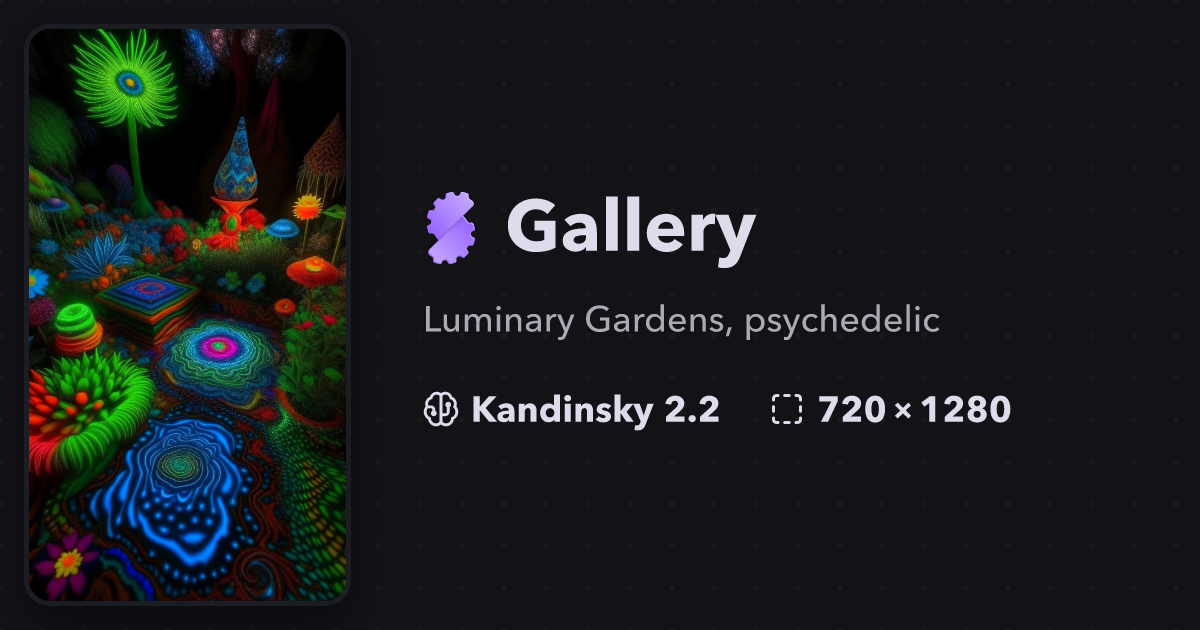 "Luminary Gardens, psychedelic" | Gallery | Stablecog