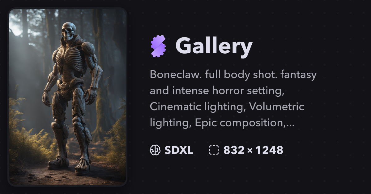 "Boneclaw. full body shot. fantasy and..." | Gallery | Stablecog