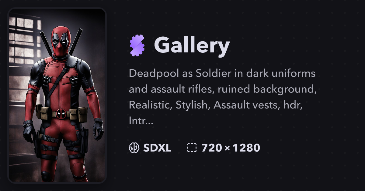 "Deadpool as Soldier in dark uniforms ..." | Gallery | Stablecog