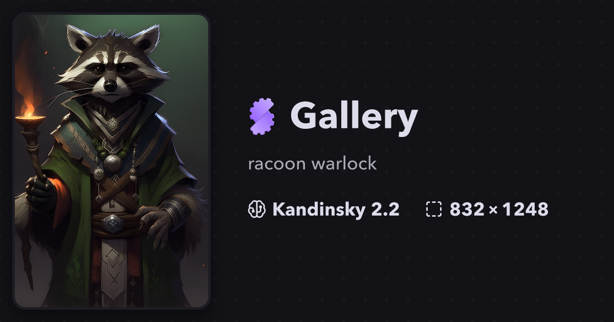 "racoon warlock" | Gallery | Stablecog