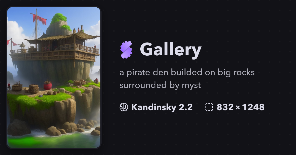 "a pirate den builded on big rocks surrou..." | Gallery | Stablecog