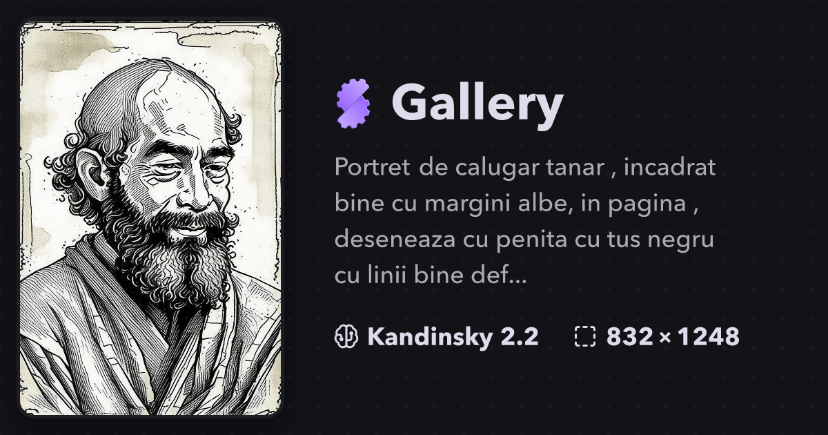 "Portret de calugar tanar , incadrat b..." | Gallery | Stablecog