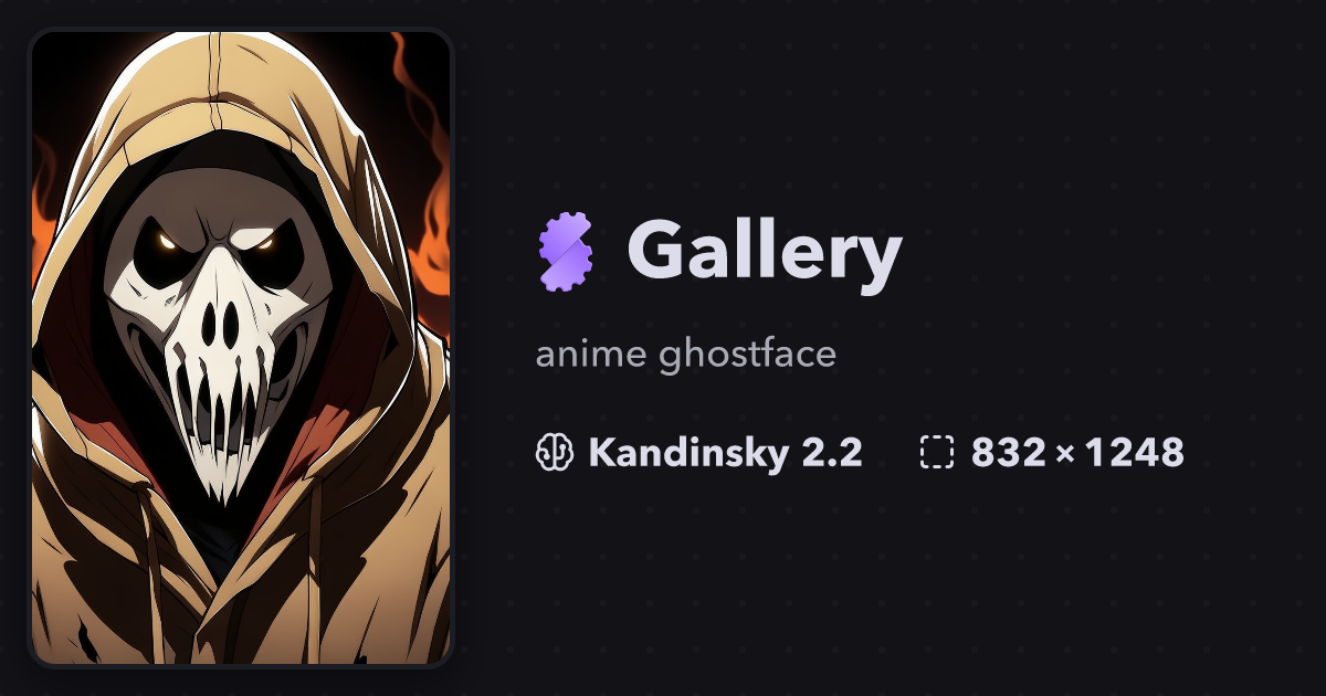 "anime ghostface" | Gallery | Stablecog