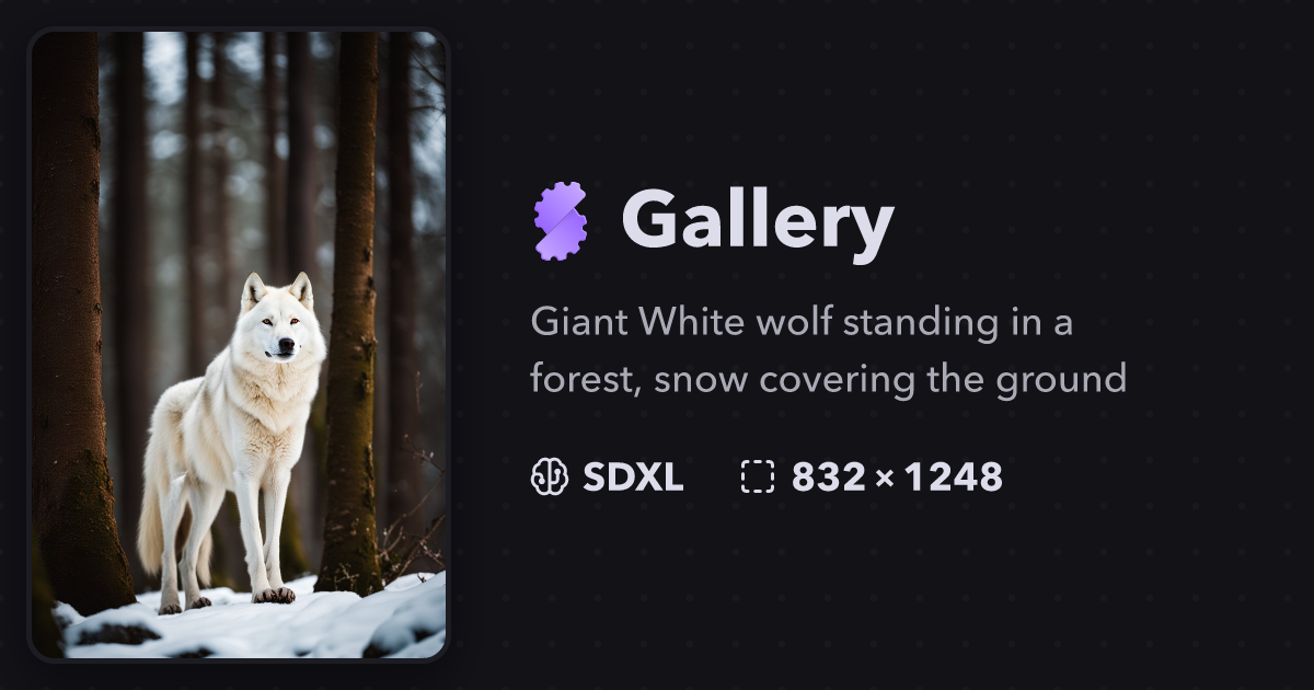 "Giant White wolf standing in a forest..." | Gallery | Stablecog