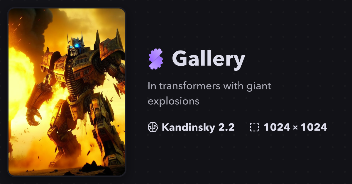 "In transformers with giant explosions" | Gallery | Stablecog