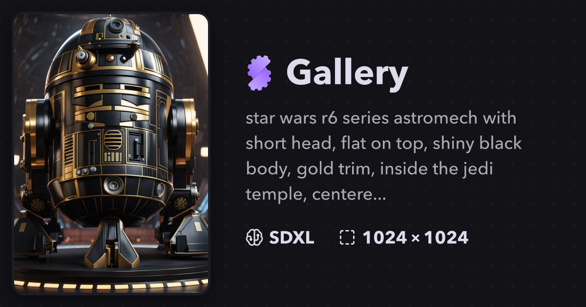 "star wars r6 series astromech with sh..." | Gallery | Stablecog