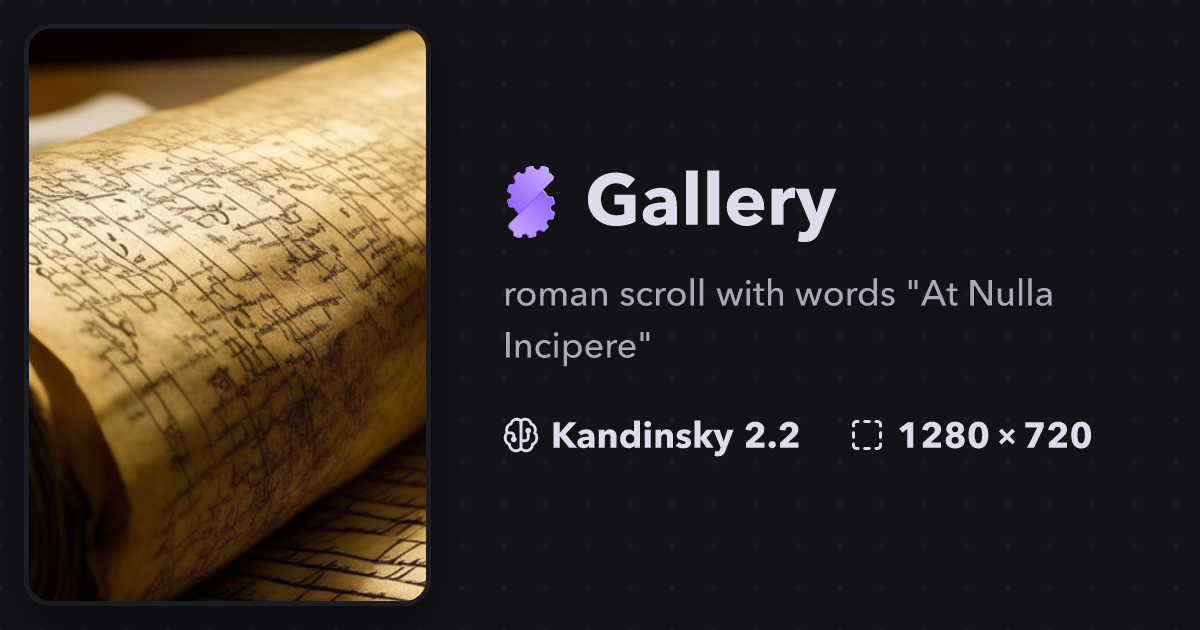 "roman scroll with words "At Nulla Incipe..." | Gallery | Stablecog