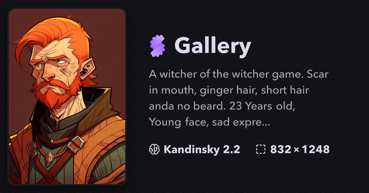 "A witcher of the witcher game. Scar i..." | Gallery | Stablecog