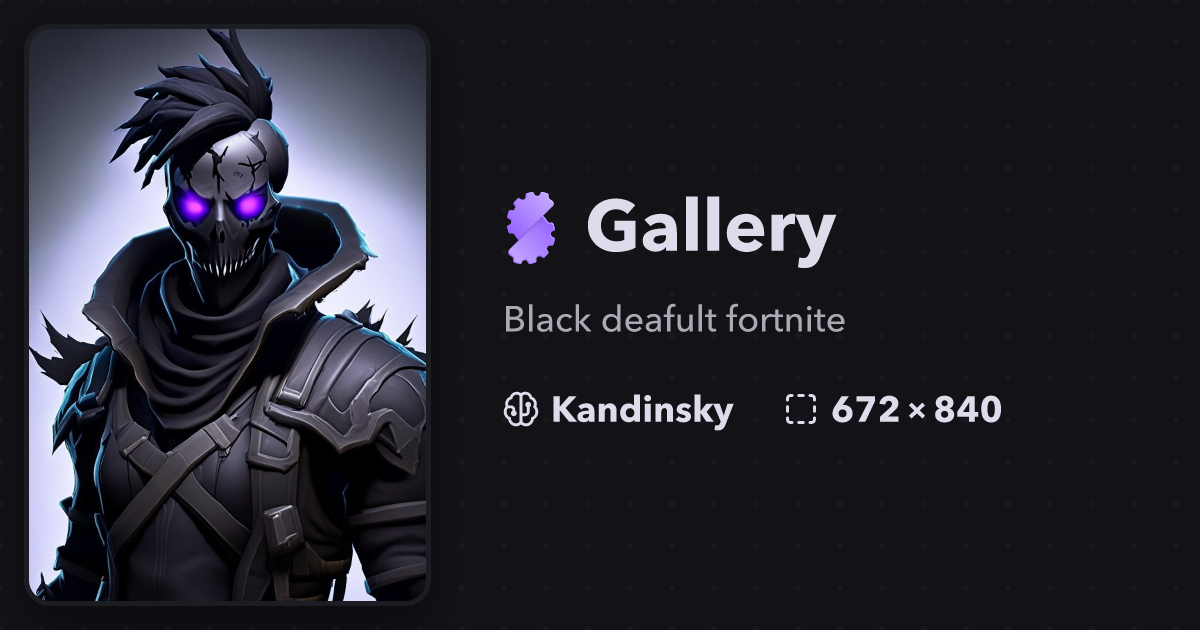 "Black deafult fortnite" | Gallery | Stablecog