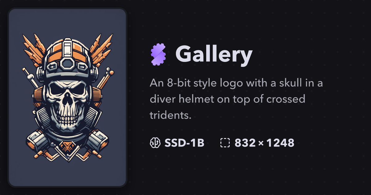"An 8-bit style logo with a skull in a..." | Gallery | Stablecog