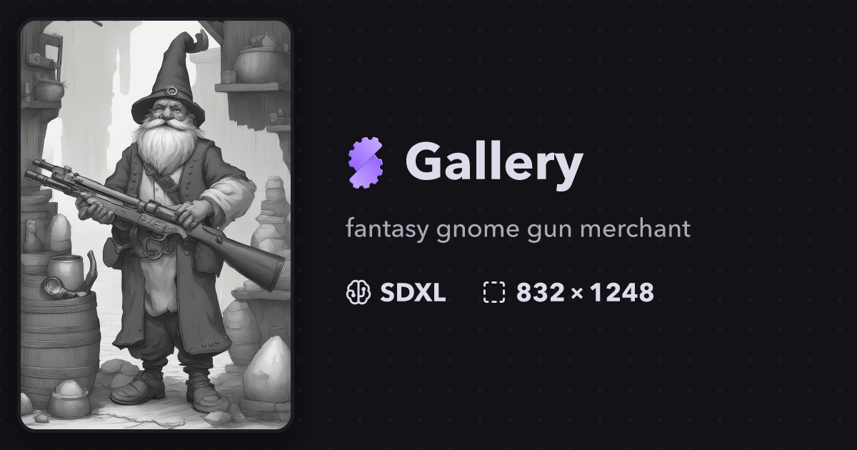 "fantasy gnome gun merchant" | Gallery | Stablecog