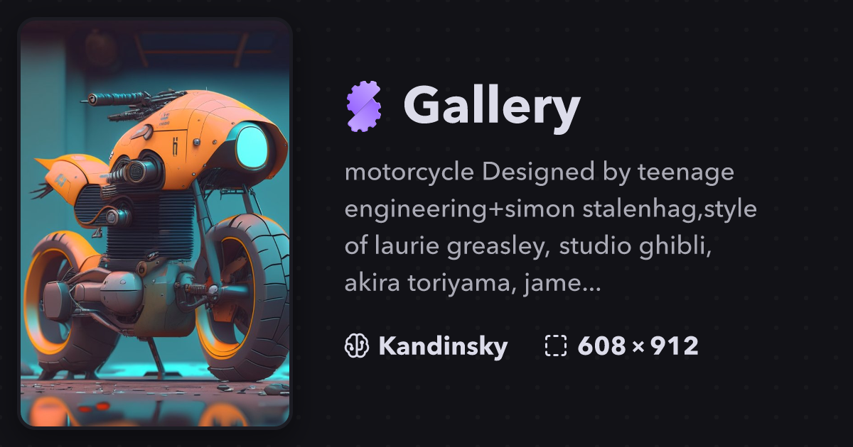 "motorcycle Designed by teenage engine..." | Gallery | Stablecog