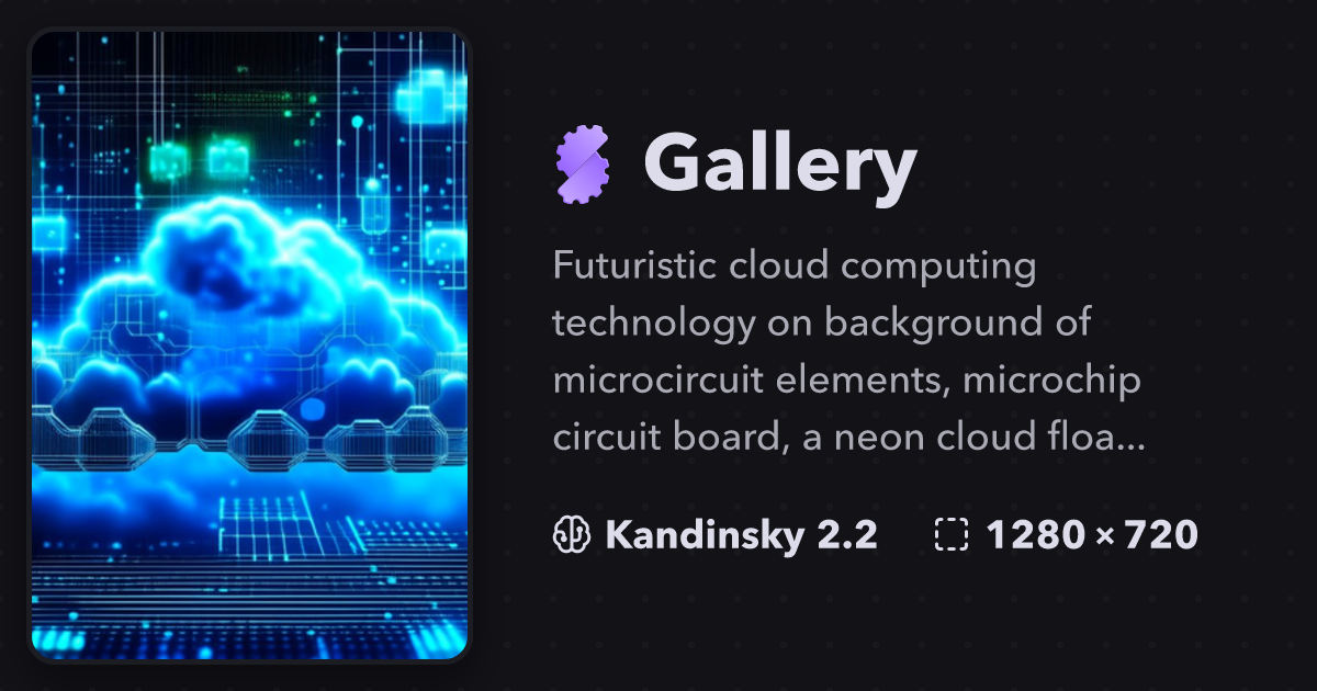 "Futuristic cloud computing technology..." | Gallery | Stablecog