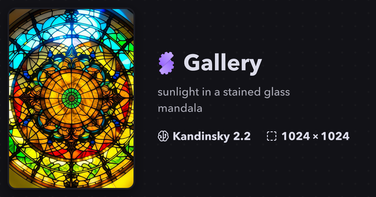 "sunlight in a stained glass mandala" | Gallery | Stablecog