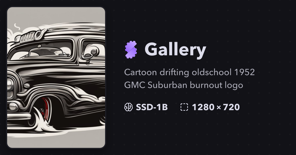 "Cartoon drifting oldschool 1952 GMC S..." | Gallery | Stablecog