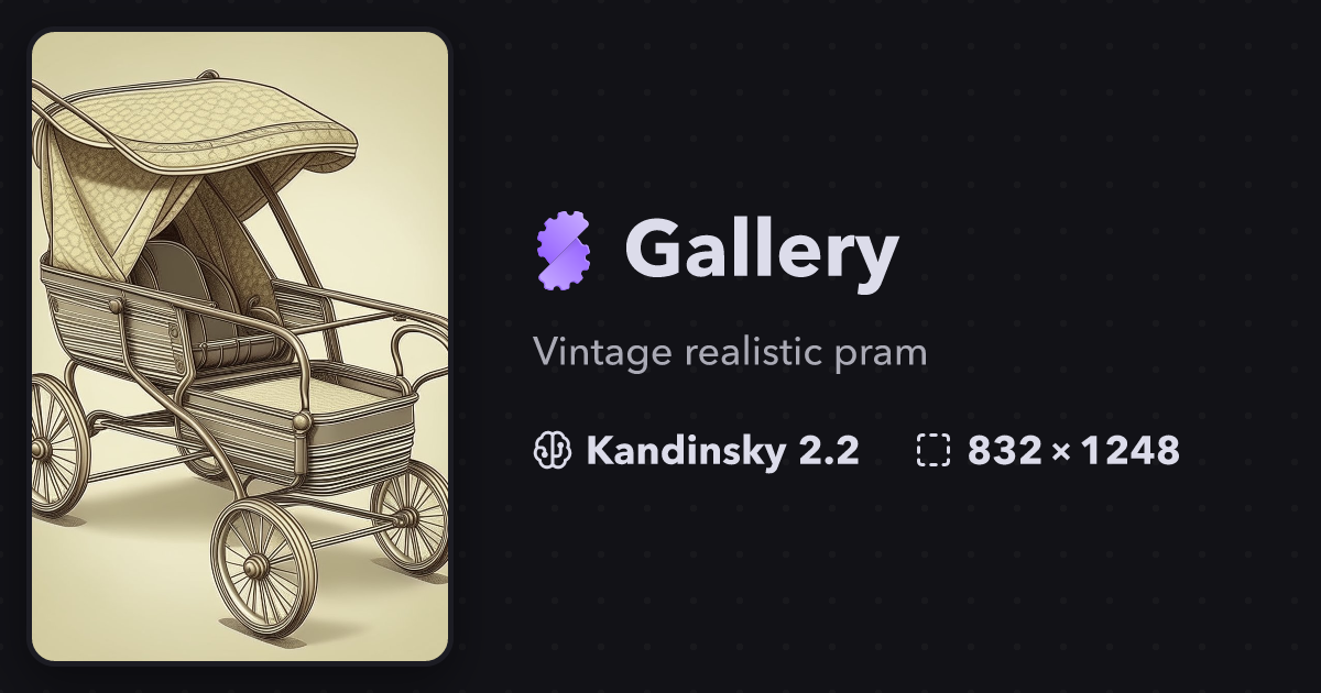"Vintage realistic pram" | Gallery | Stablecog