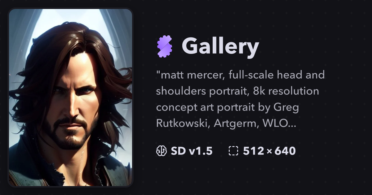 ""matt mercer, full-scale head and sho..." | Gallery | Stablecog