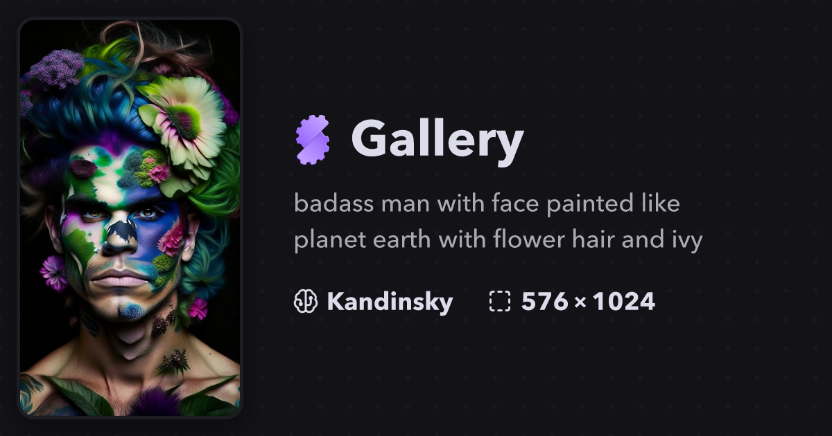 "badass man with face painted like pla..." | Gallery | Stablecog