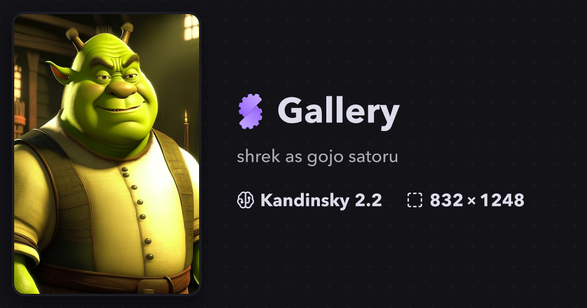 "shrek as gojo satoru" | Gallery | Stablecog