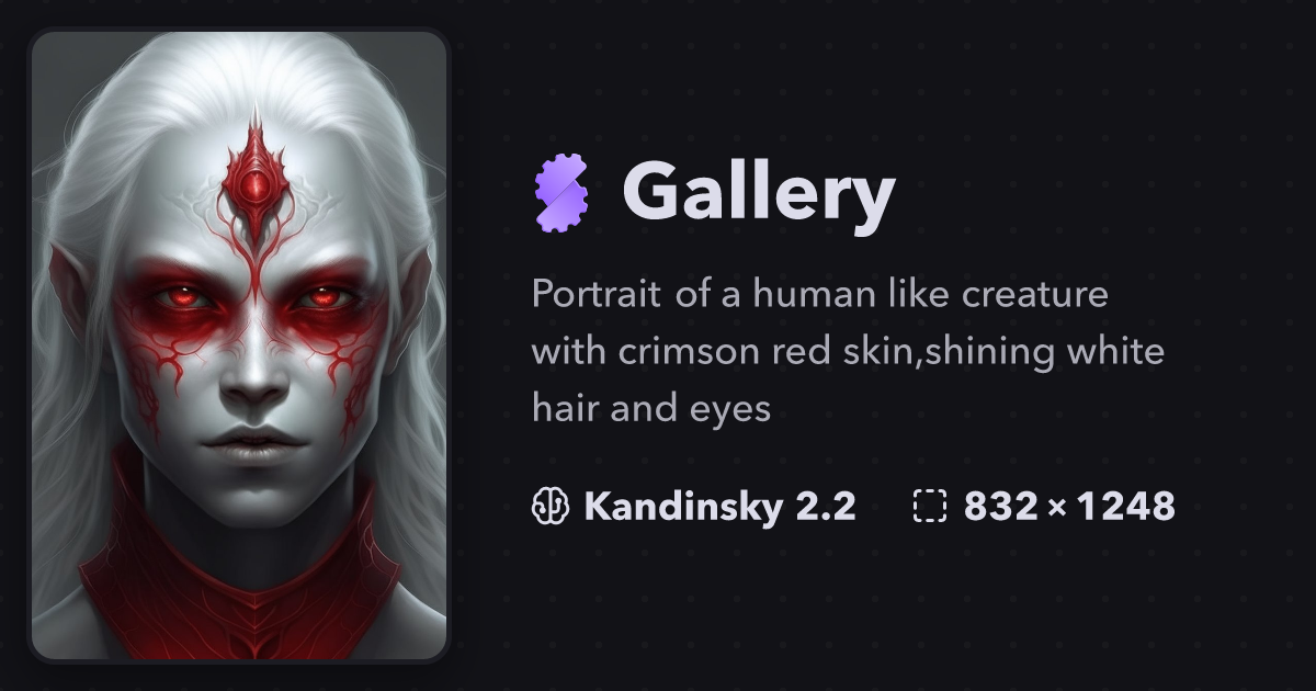 "Portrait of a human like creature wit..." | Gallery | Stablecog