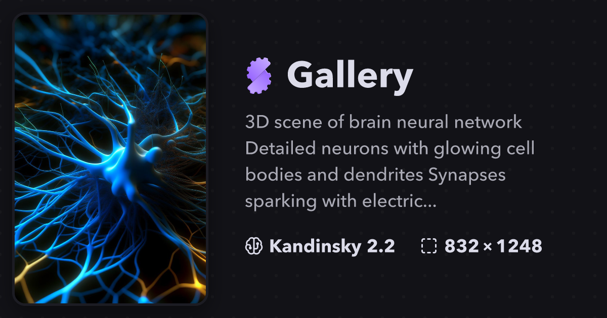 "3D scene of brain neural network Deta..." | Gallery | Stablecog