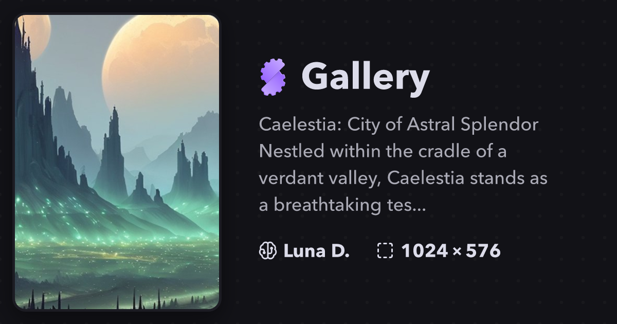 "Caelestia: City of Astral Splendor Ne..." | Gallery | Stablecog