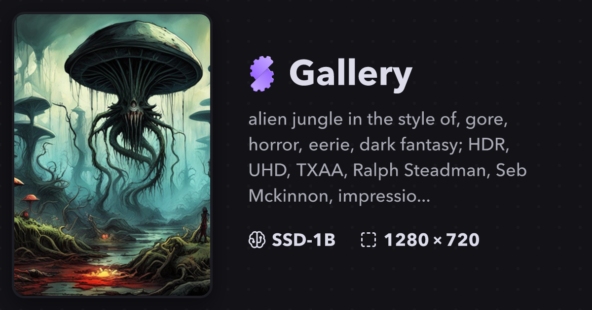 "alien jungle in the style of, gore, horr..." | Gallery | Stablecog
