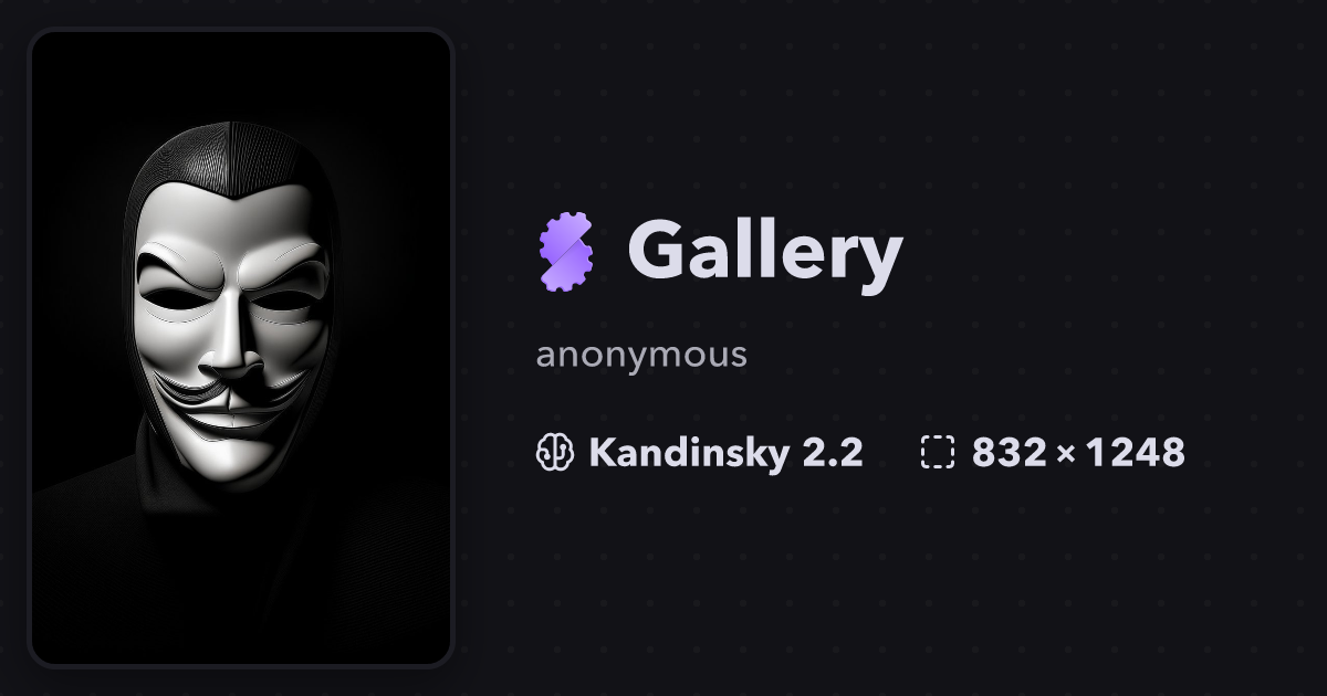 "anonymous" | Gallery | Stablecog